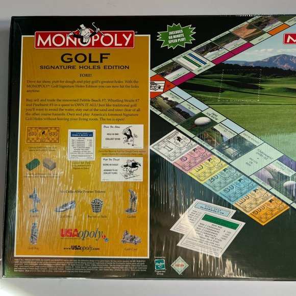 Hasbro | Games | Vintage Monopoly Golf Signature Holes Edition Hasbro ...